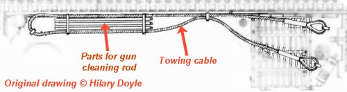 Dragon 7370 : towing cables and gun cleaning rod | TIGER1.INFO